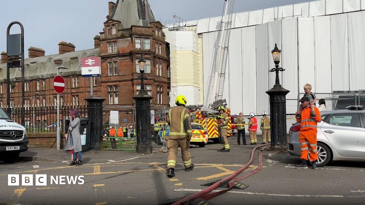 Two teenagers charged over Ayr Station Hotel fire - BBC News