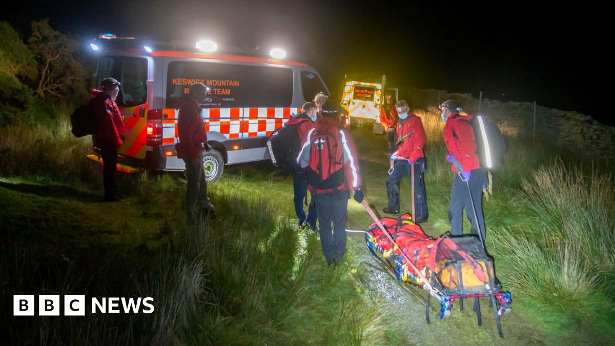 Lake District mountain rescue call-outs rise by 70% - BBC News