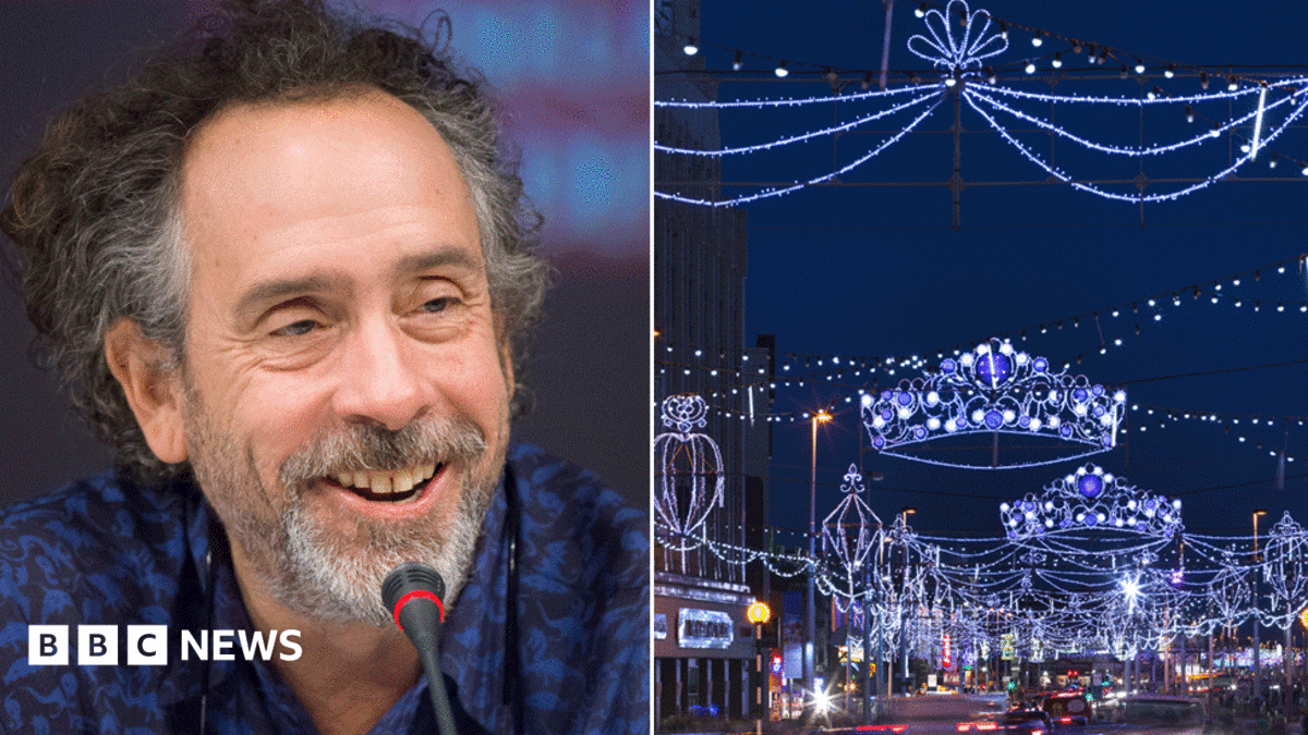 Blackpool Illuminations: Switch-on by director Tim Burton - BBC News