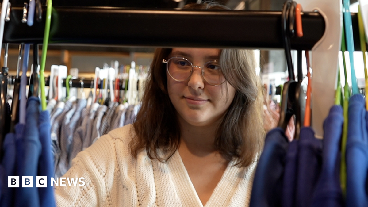 Cost of living: Harlow uniform swap doubles sales in a year - BBC News