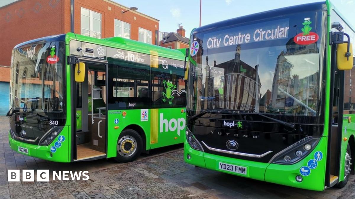 Free electric hop on bus trial to start in Leicester - BBC News