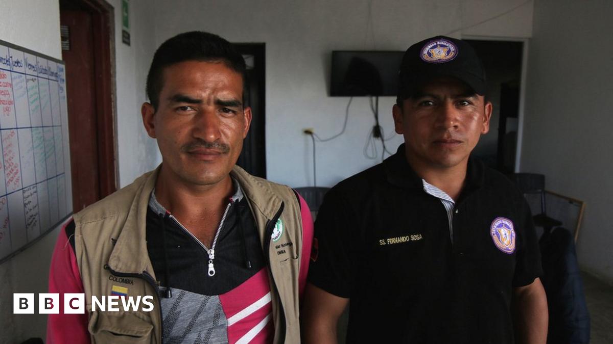 Colombian rebels help clear mines they planted - BBC News