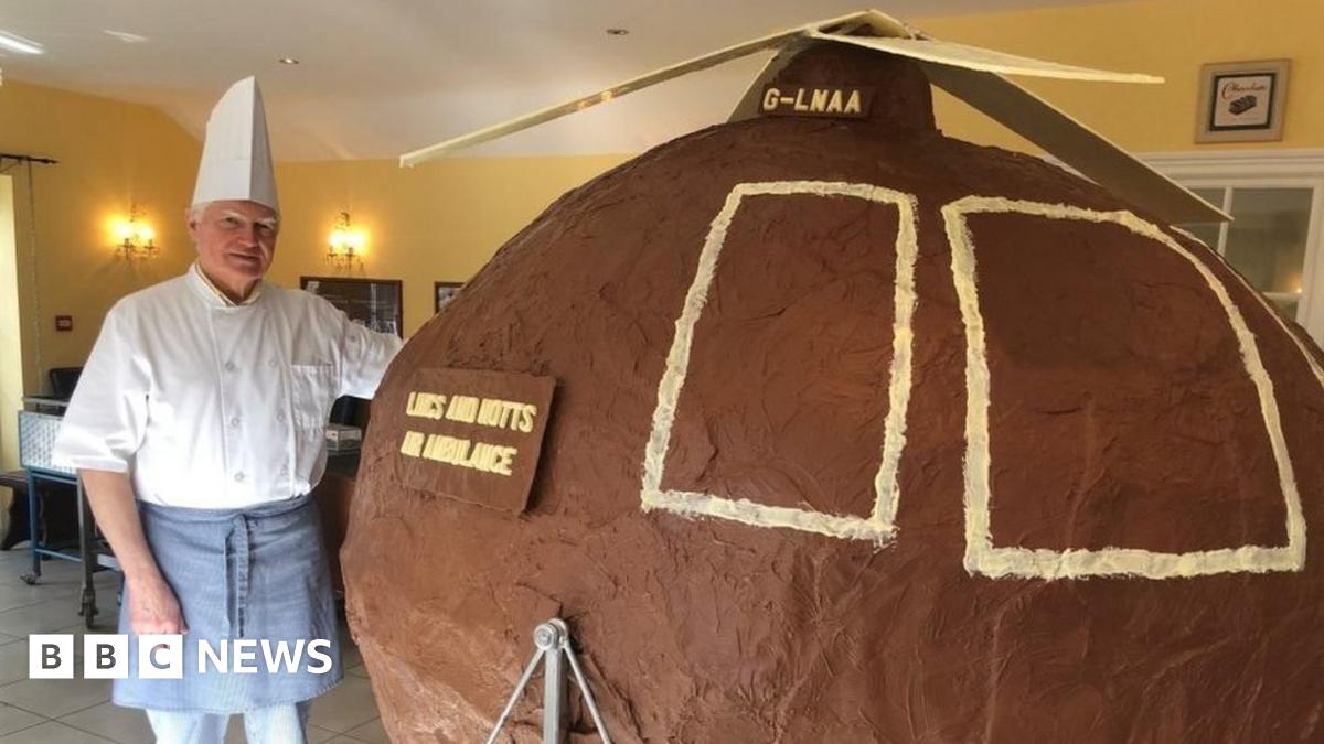 Giant chocolate helicopter 'a big challenge' - BBC News