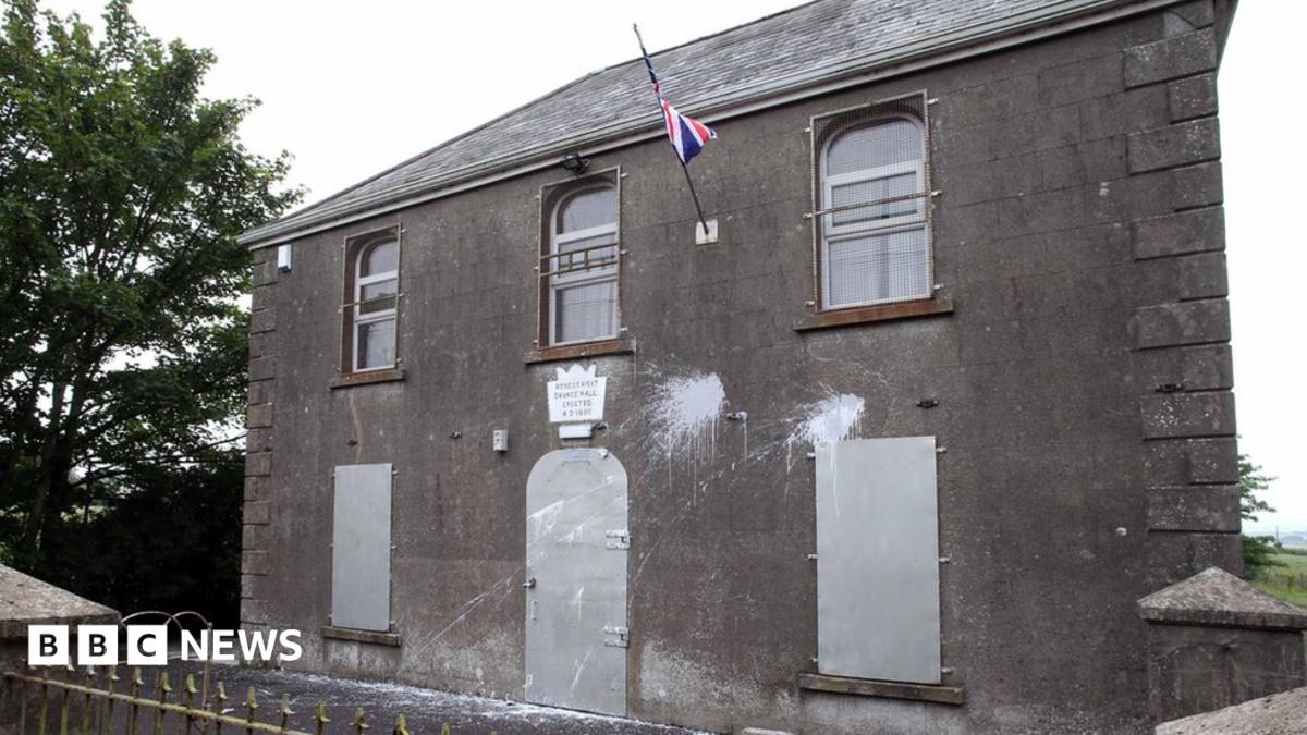 Orange Hall in Cloughmills targeted in paint attack - BBC News