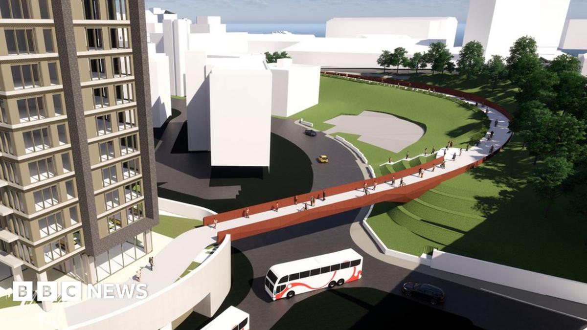 Stockport Interchange: Bridge and rooftop park plans revealed - BBC News