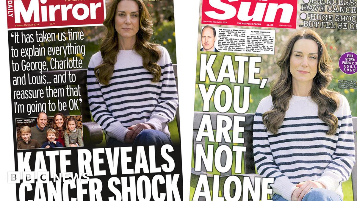 Newspaper headlines: Kate's 'cancer shock' and princess 'getting ...