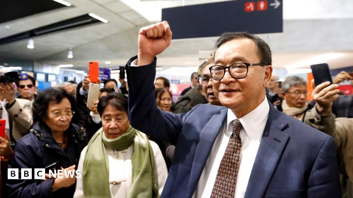 Sam Rainsy: Cambodian opposition leader turned away at Paris check-in ...