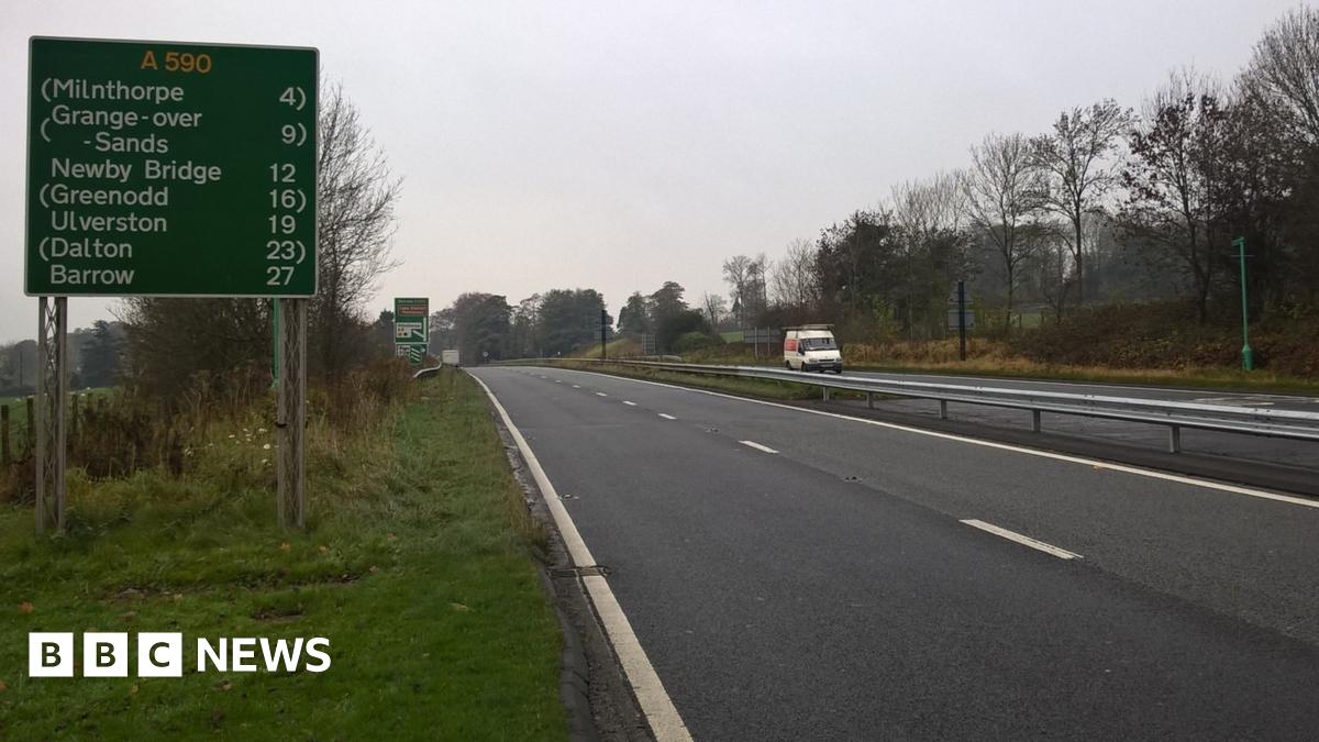A590 improvement works: Overnight closures planned - BBC News