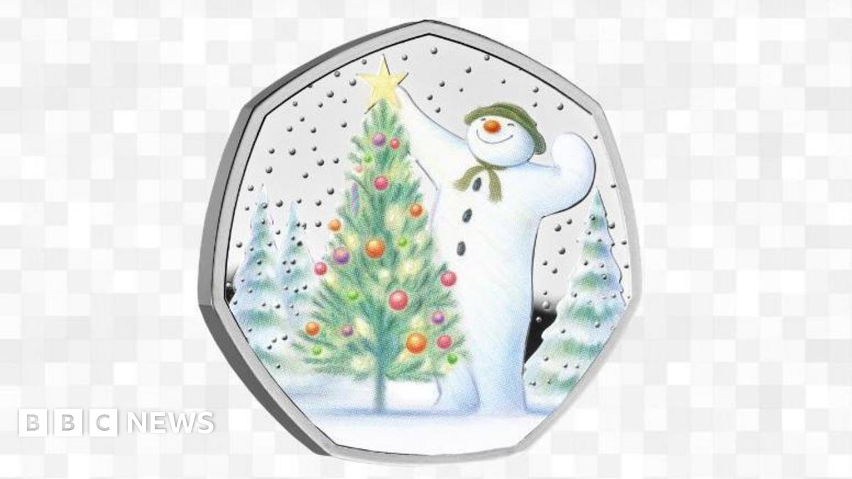Royal Mint releases Snowman 50p for Christmas with gold surprise - BBC News