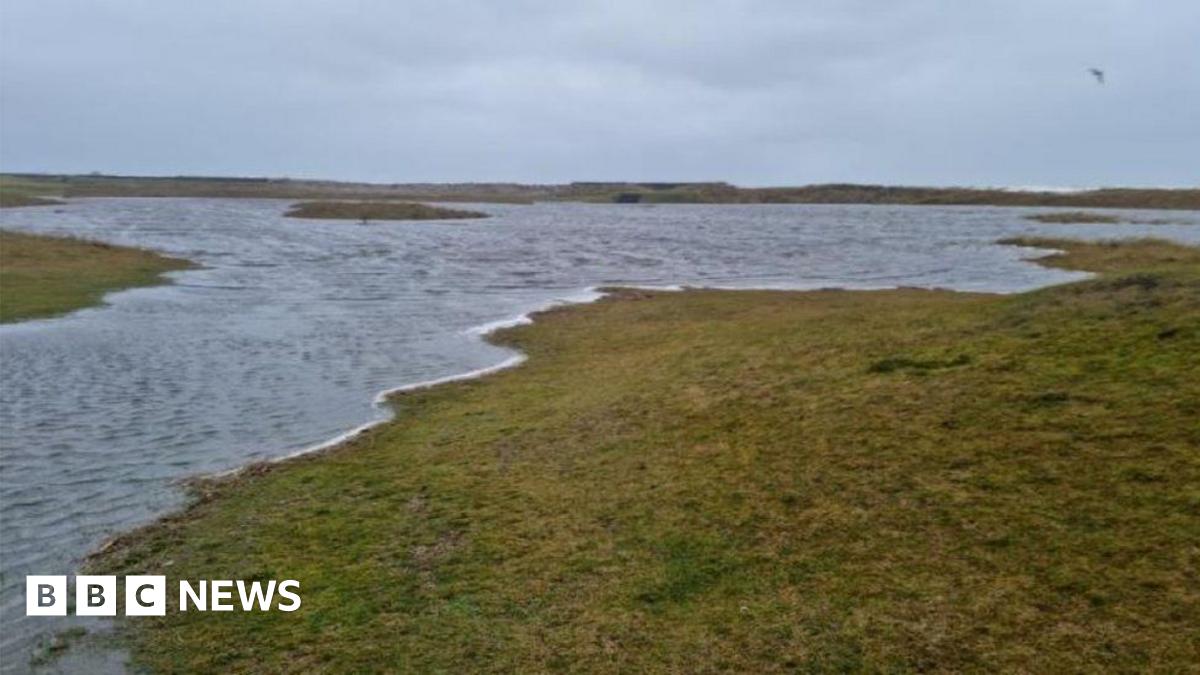 Highlands' Far North Line damaged by spring high tides near Brora - BBC ...