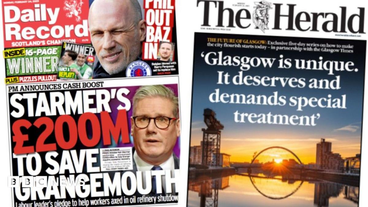 Scotland's papers: £200m to save Grangemouth and Glasgow's challenge ...
