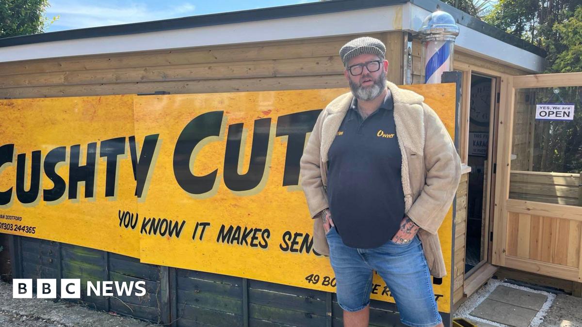 Folkestone: Rising costs cause barber to open shop in back garden - BBC ...