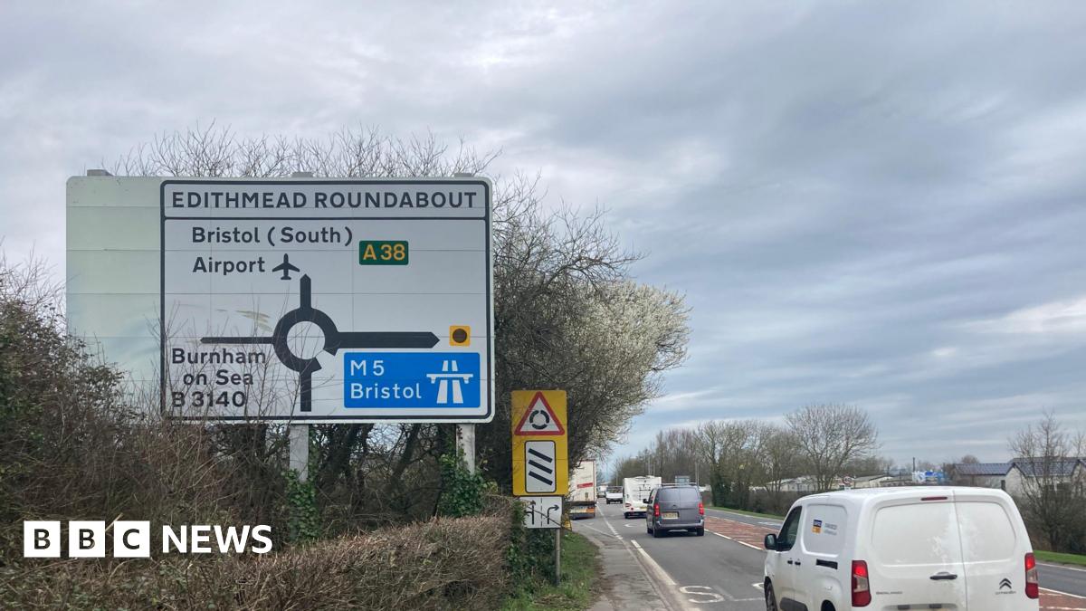 Speed limit in place at major roundabout near M5 - BBC News