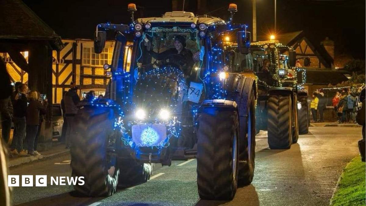 Lichfield festive tractor run taking place in aid of charities - BBC News