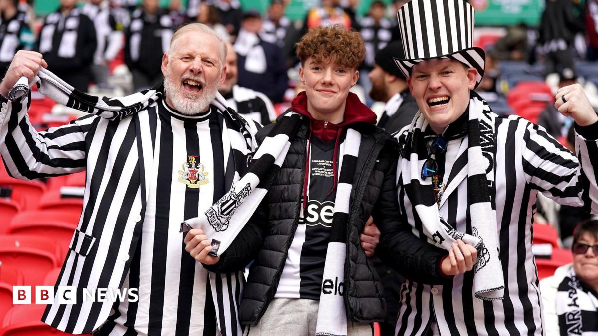 Newcastle United fans at Wembley hoping for Carabao Cup final win - BBC ...
