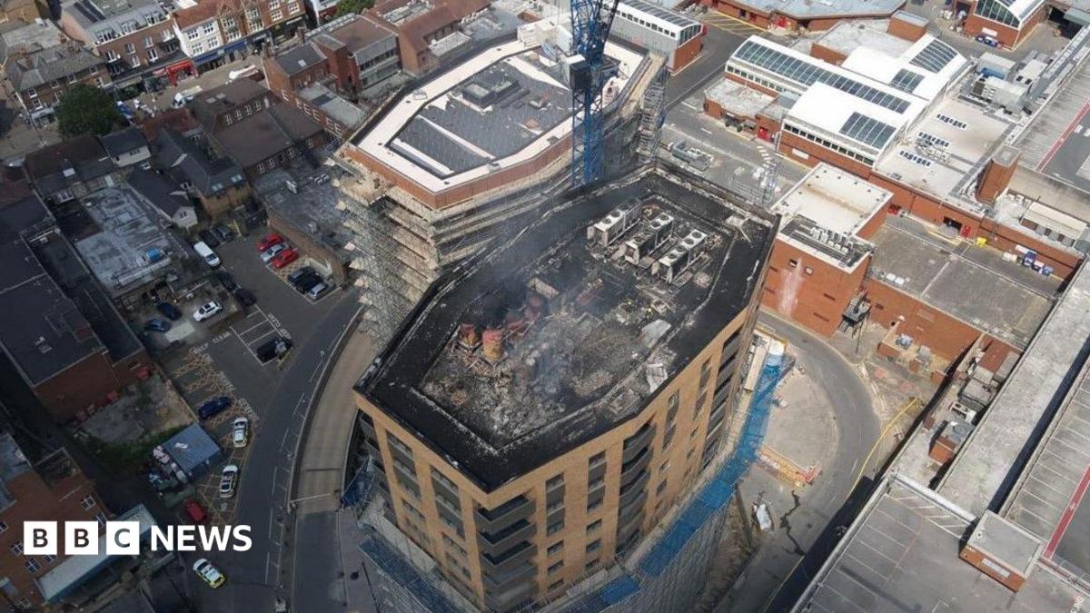 Staines: Tower block fire caused by welding work, says developer - BBC News