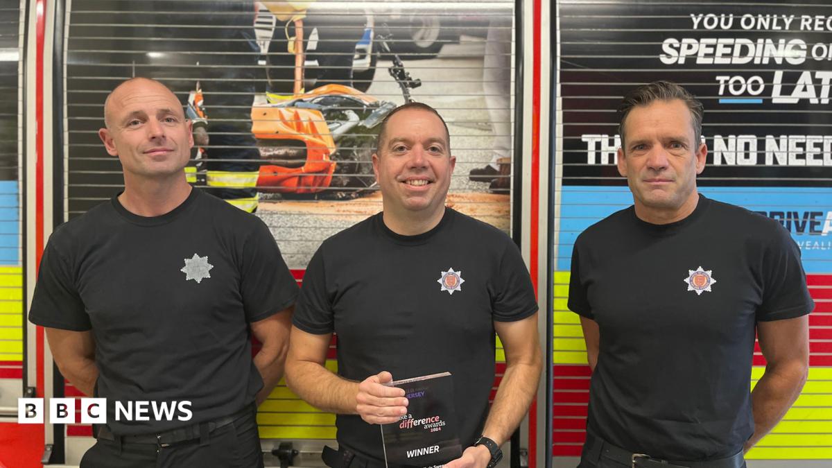 Firefighters win BBC Radio Jersey Make a Difference Awards - BBC News