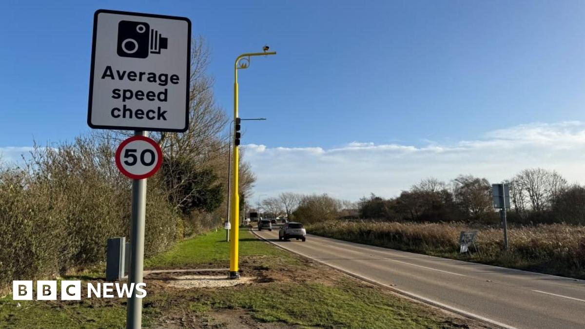Average cameras finally fitted along Acle Straight - BBC News