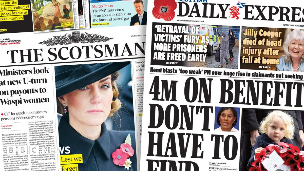 Scotland's papers: Pension U-turn call and benefit claims rise - BBC News