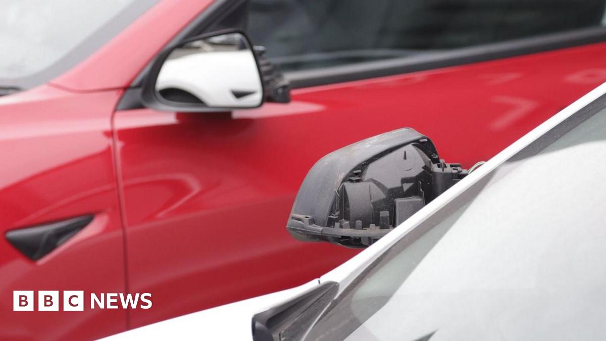 Tesla: Vehicles damaged at Belfast dealership - BBC News
