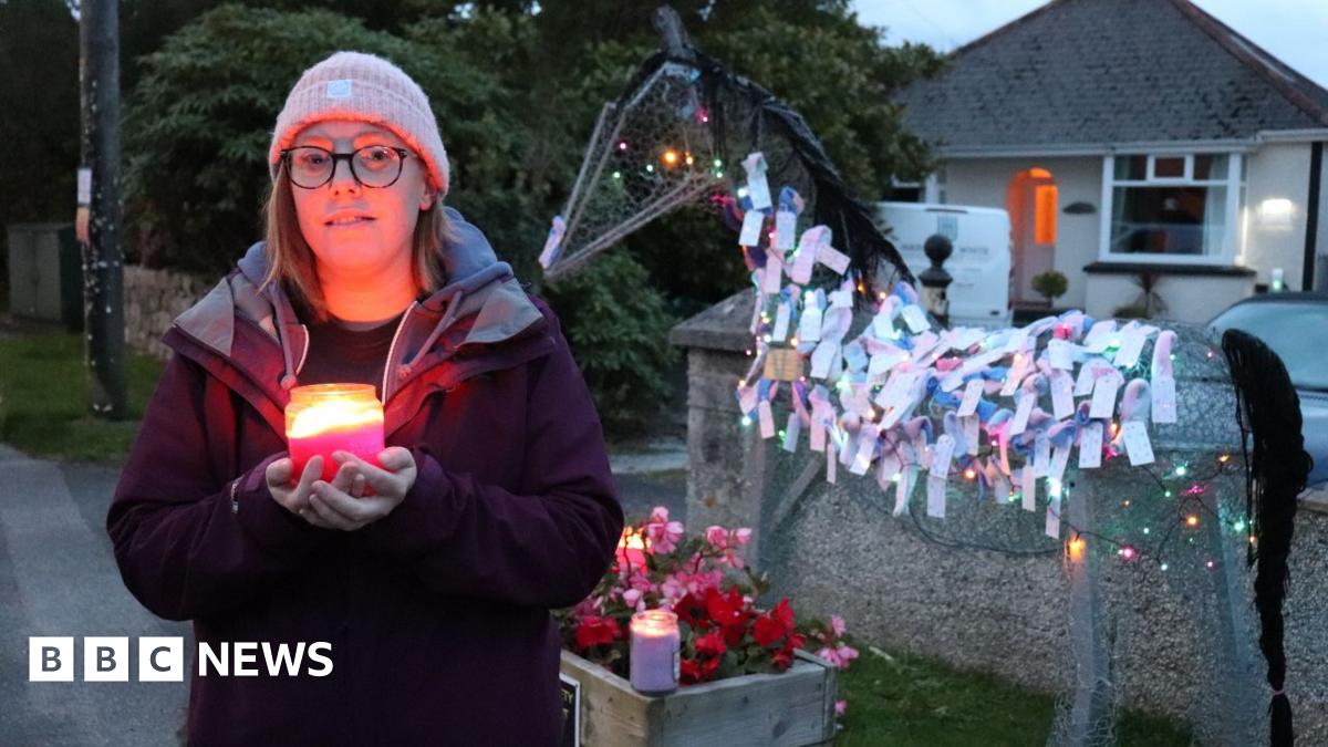 Ribbons and candles in Cornwall village remember stillborn babies - BBC ...