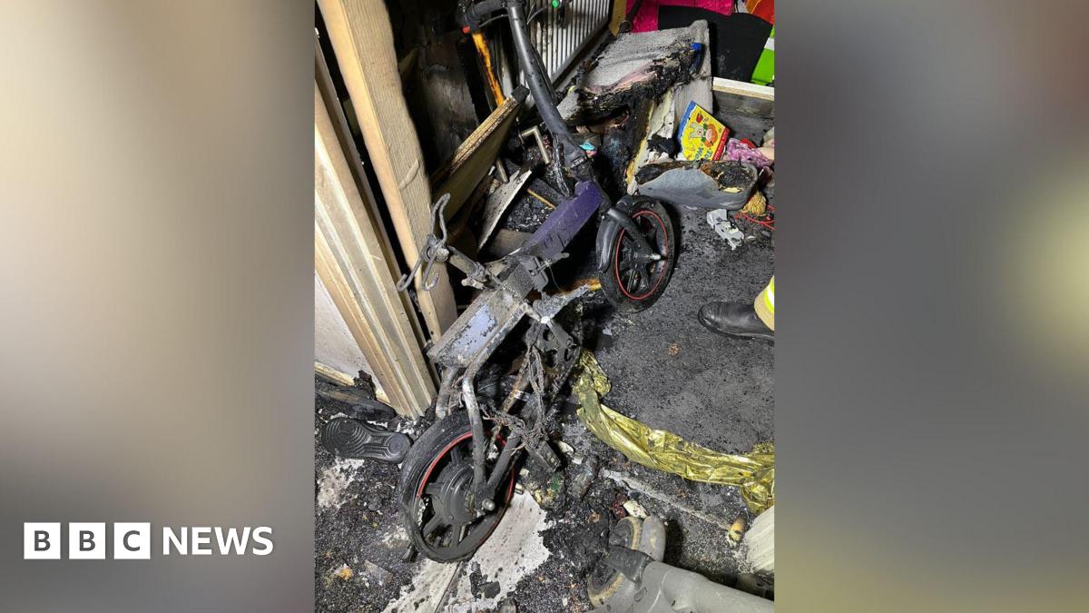 Family escaped through window as e-bike caused Drakelow fire - BBC News