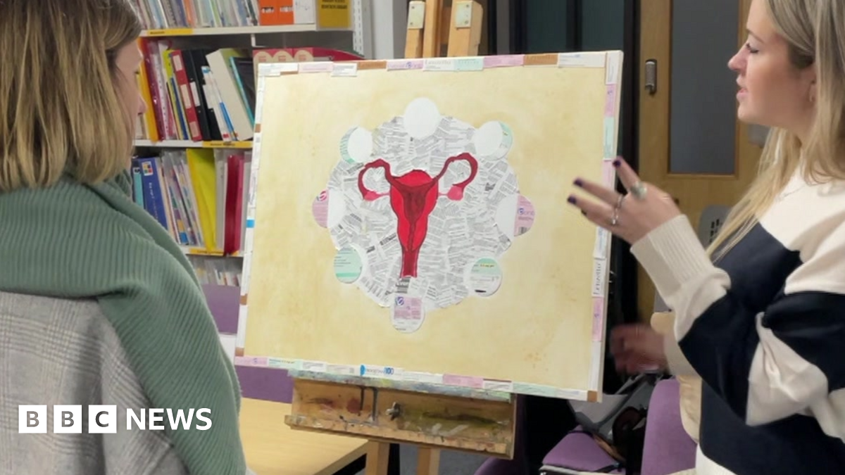 Exeter student nurses swap scrubs for smocks in art show - BBC News