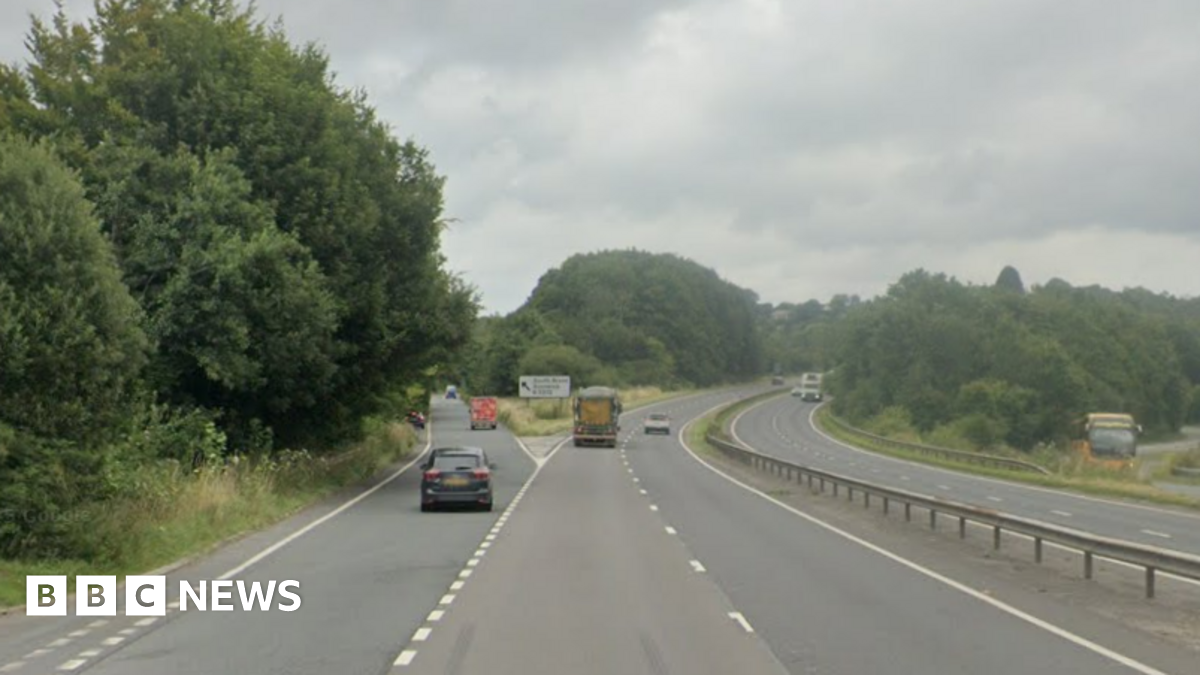 Biker seriously injured in Devon A38 crash - BBC News