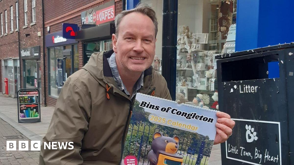 Congleton charity calendar showcases town's bins - BBC News