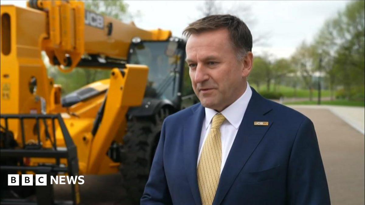 Staffordshire-based JCB doubles USA factory size due to tariffs - BBC News