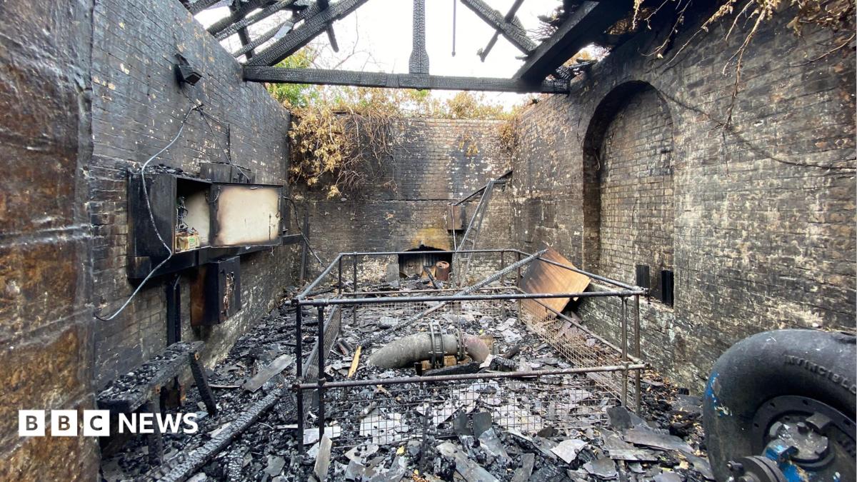 Charity wants to repair Leighton Pumping Station after fire - BBC News