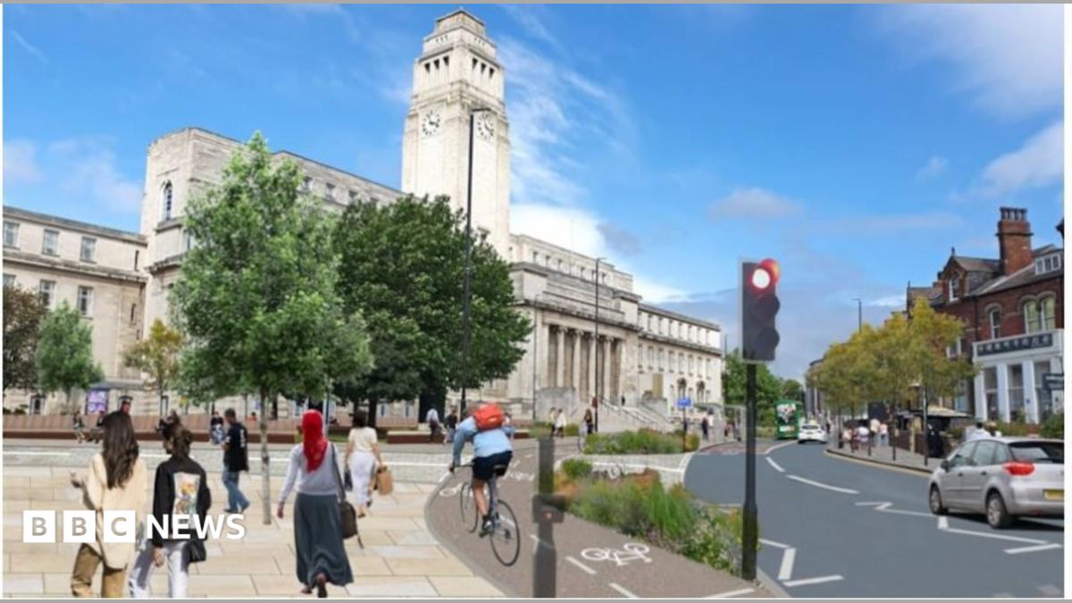Leeds: Pedestrian and cycle route linking universities unveiled - BBC News