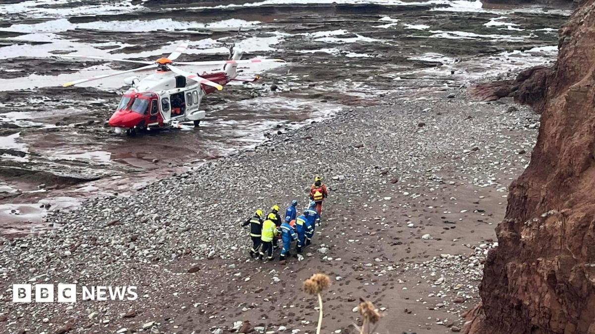 Coastguard warning after person falls from cliff - BBC News