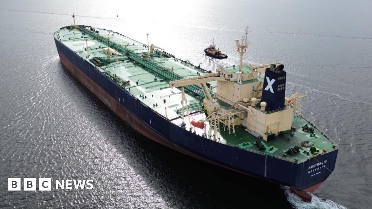 Oil tanker sails away after six years moored in Loch Long - BBC News