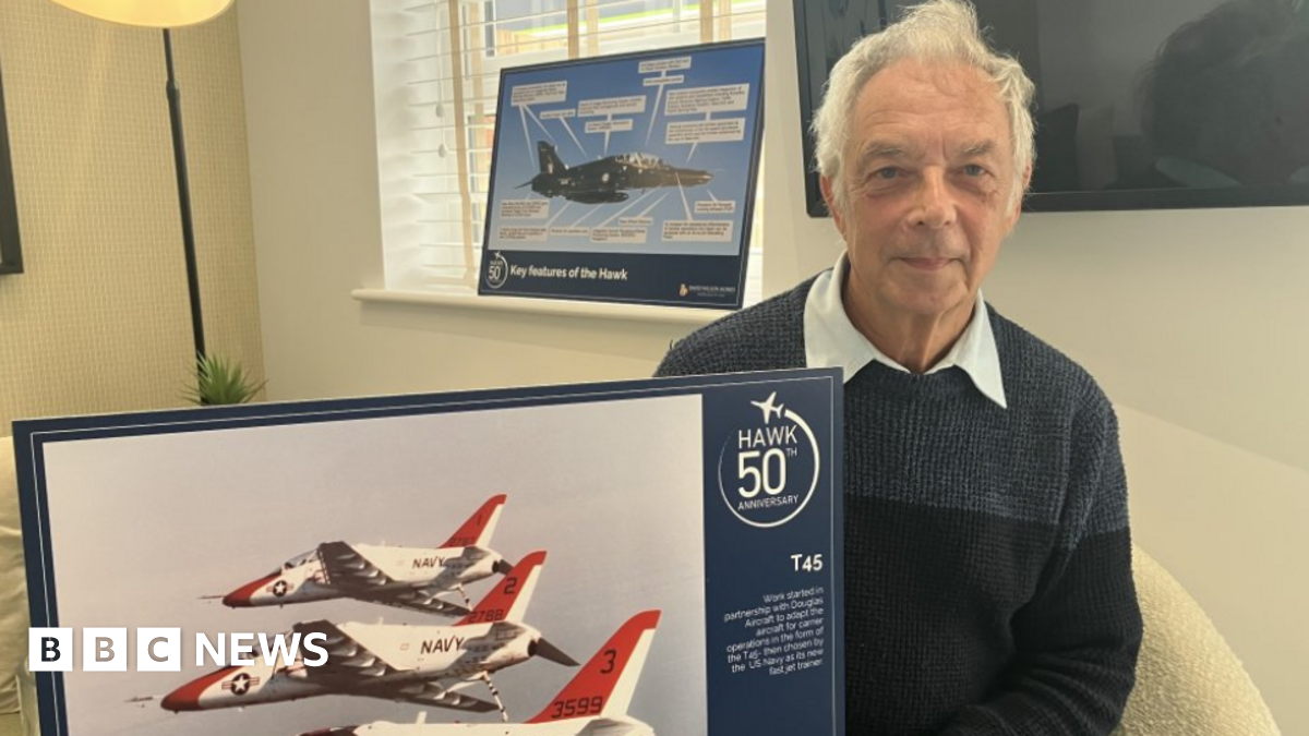 Exhibition marks 50 years of the Hawk aircraft in Brough - BBC News