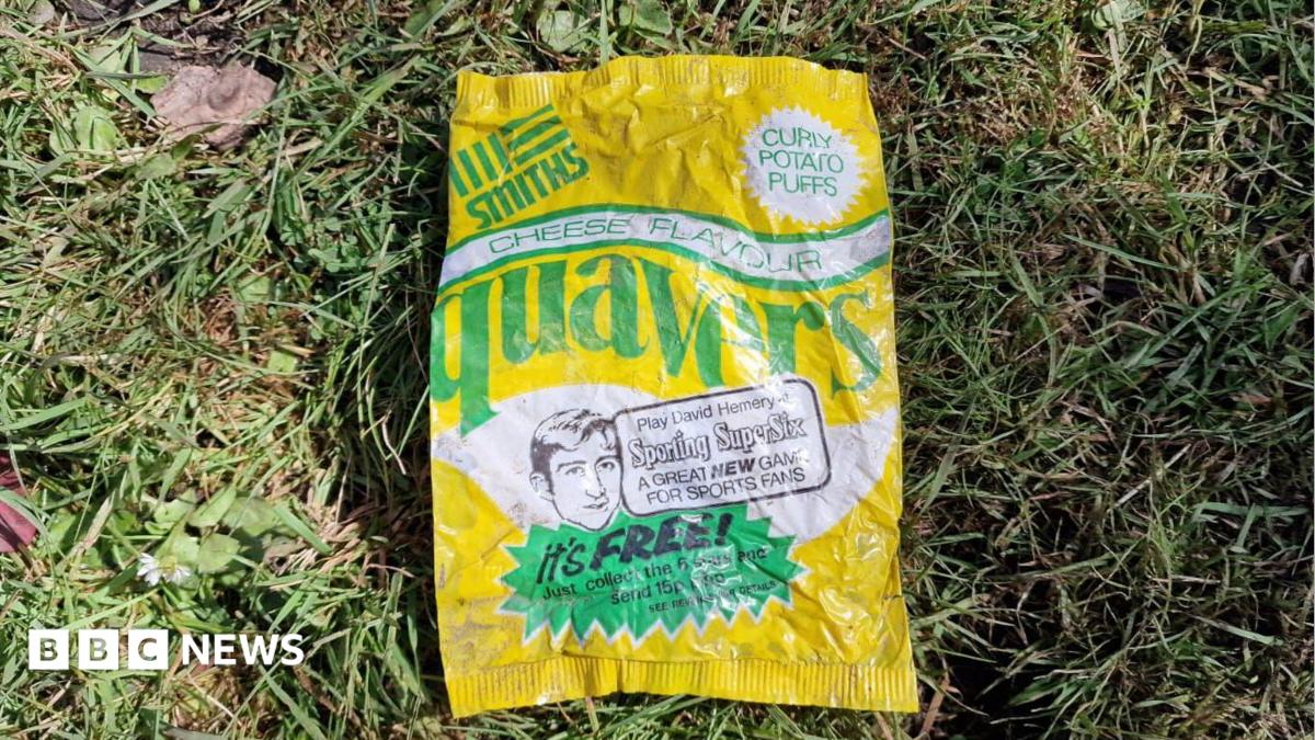 Fifty-year-old crisp packet found in Dorset garden - BBC News