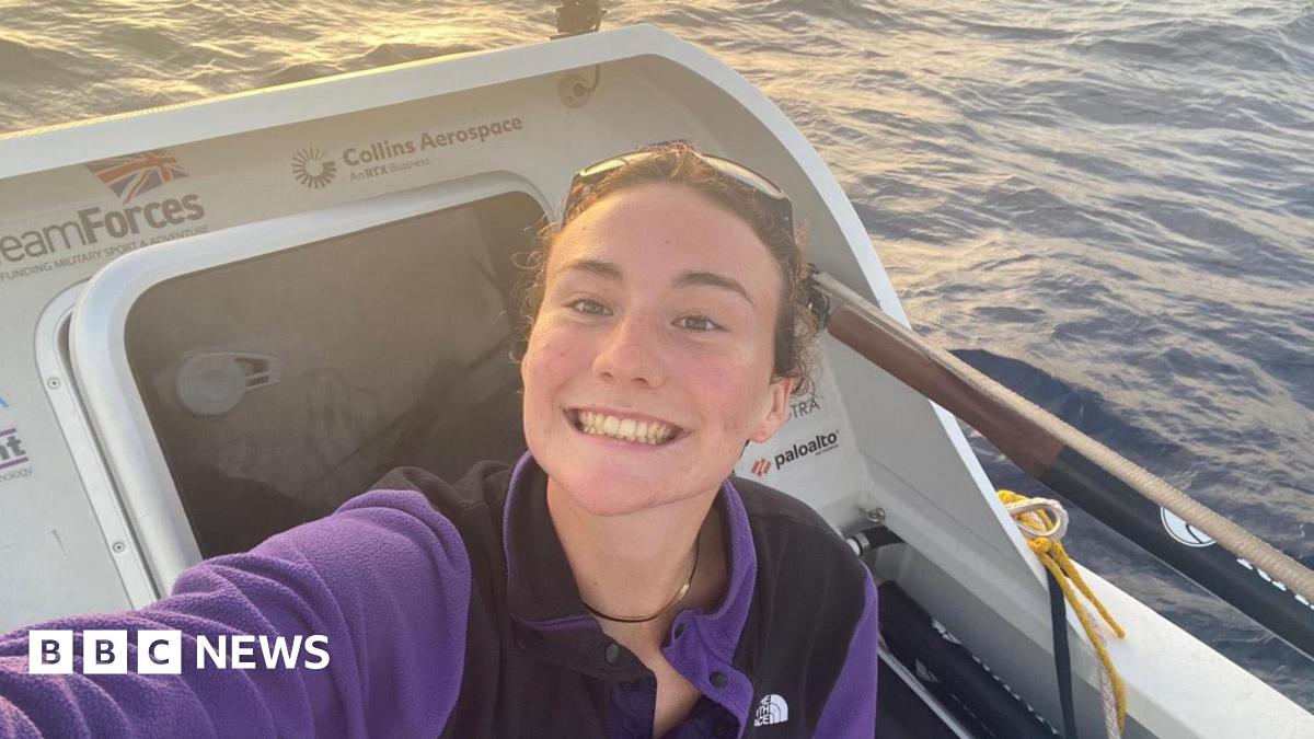Cambridge Atlantic rower Zara Lachlan back on dry land - BBC News