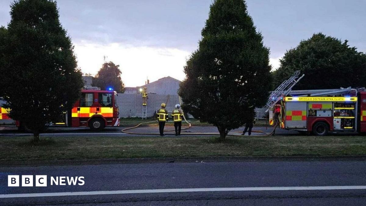 Coolock: Fire extinguished at site earmarked for asylum seekers - BBC News