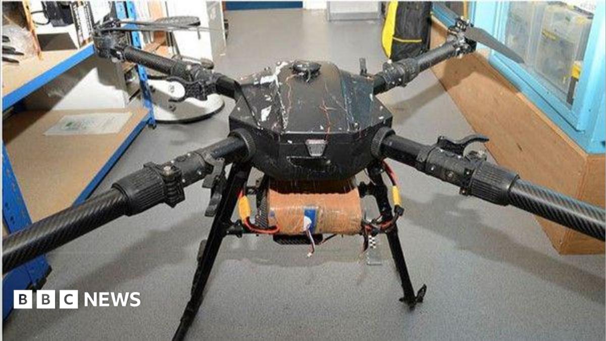 Drone used to smuggle drugs and phones found outside Whitemoor - BBC News