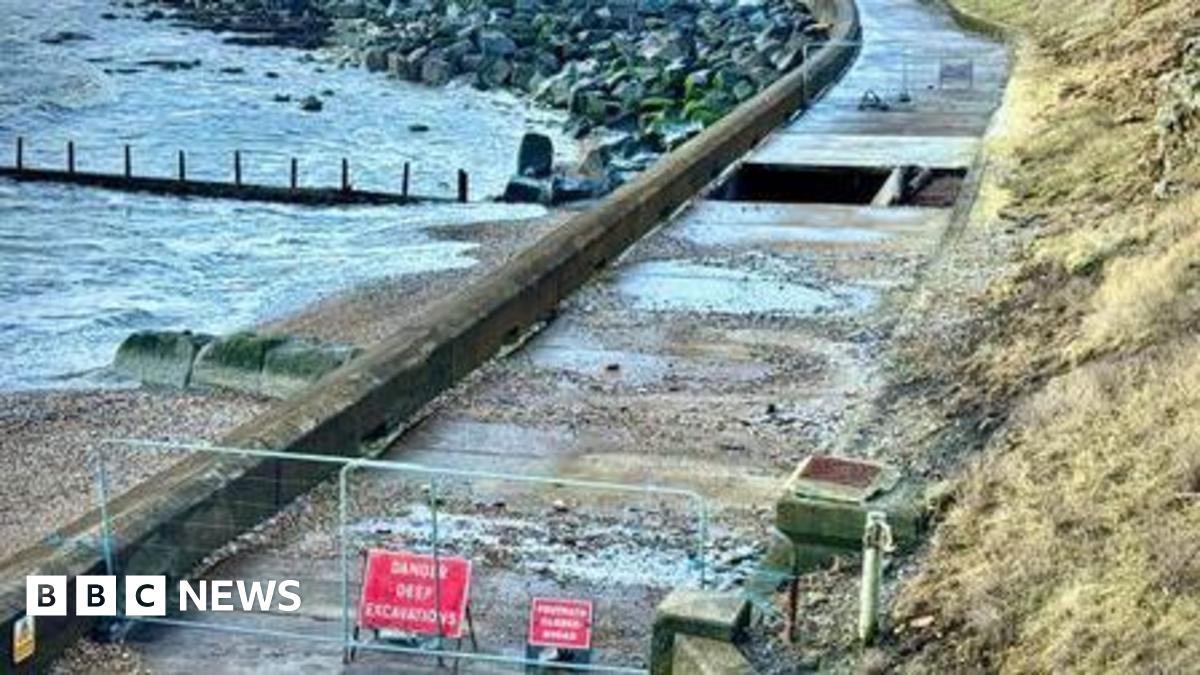 Seaham promenade work to start on collapsed path - BBC News