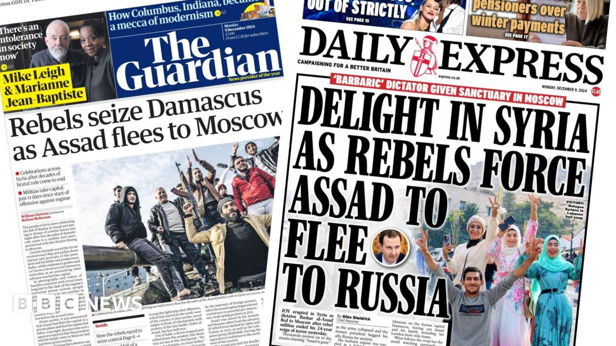 Newspaper headlines: Fall of Assad and the future of Syria dominate ...
