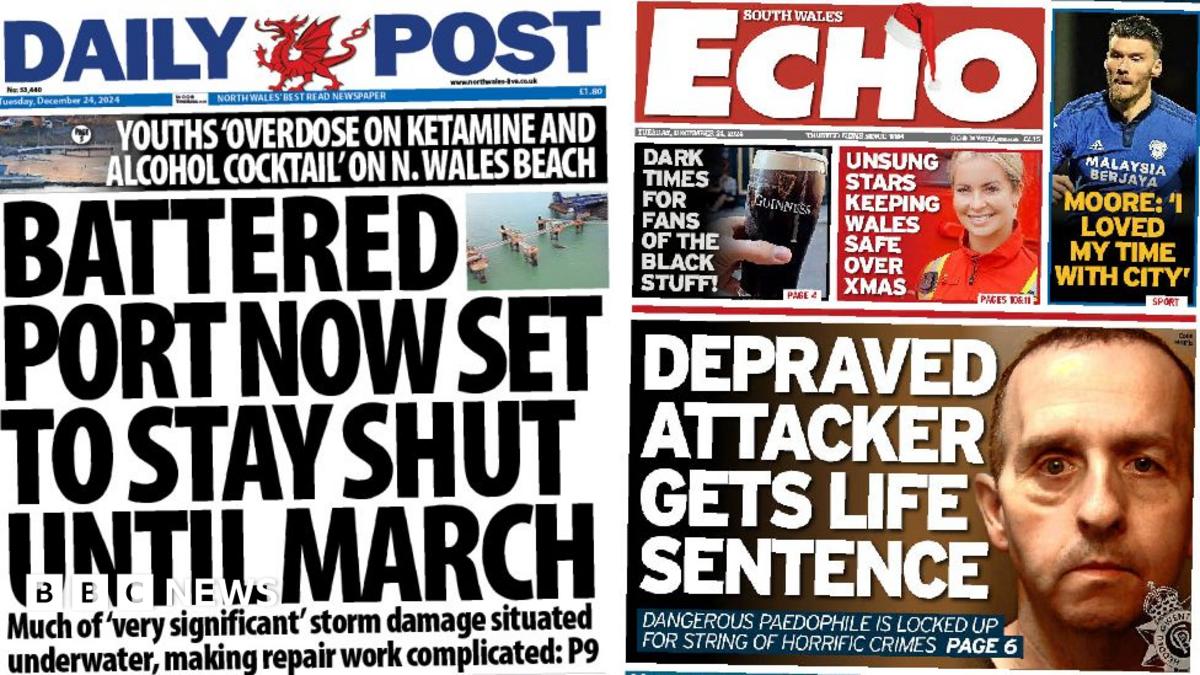 Wales' papers: Port to stay shut until March and attacker gets life ...