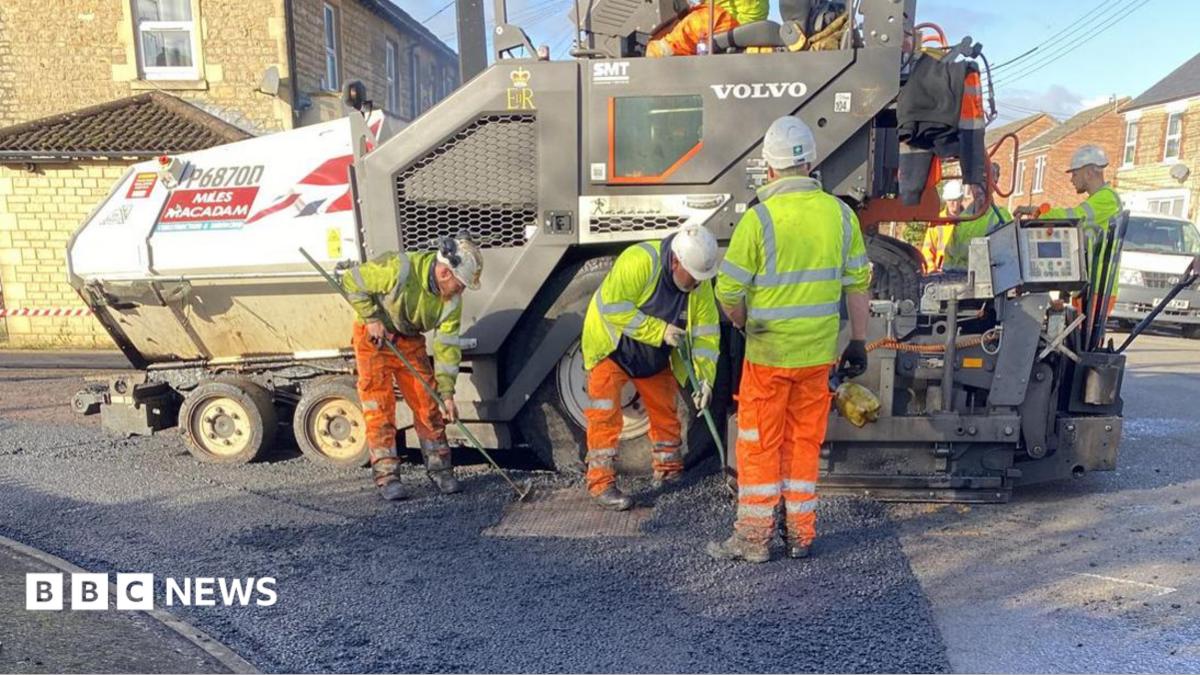 Chippenham road was resurfaced while 'meeting net zero' standards - BBC ...