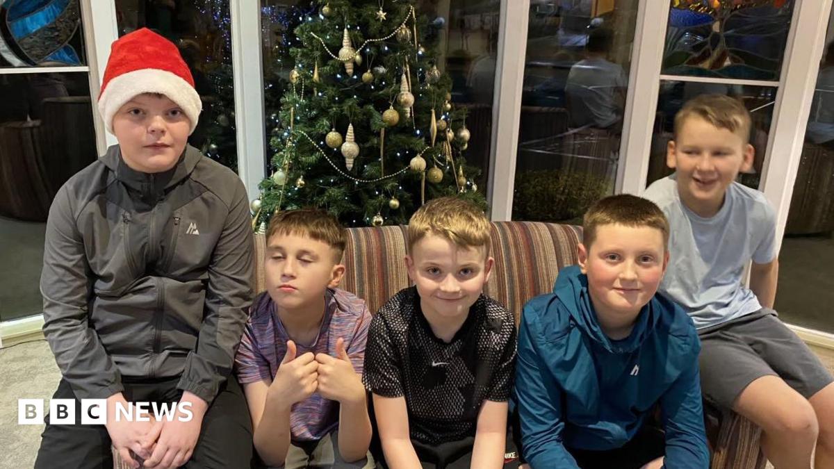 Denny Boys enjoying stardom after Last Christmas doorbell video - BBC News