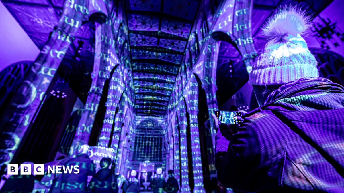 Leicester Cathedral to host immersive light show about Earth - BBC News