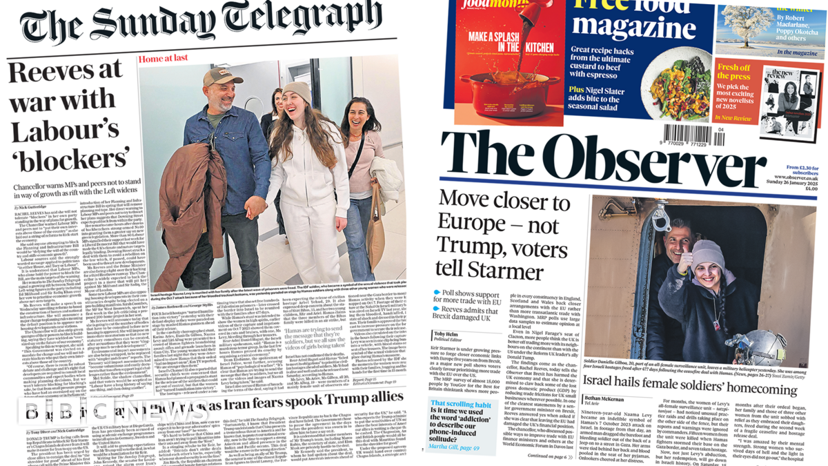 Newspaper headlines: Reeves' war on 'blockers' and Southport 'fatal ...