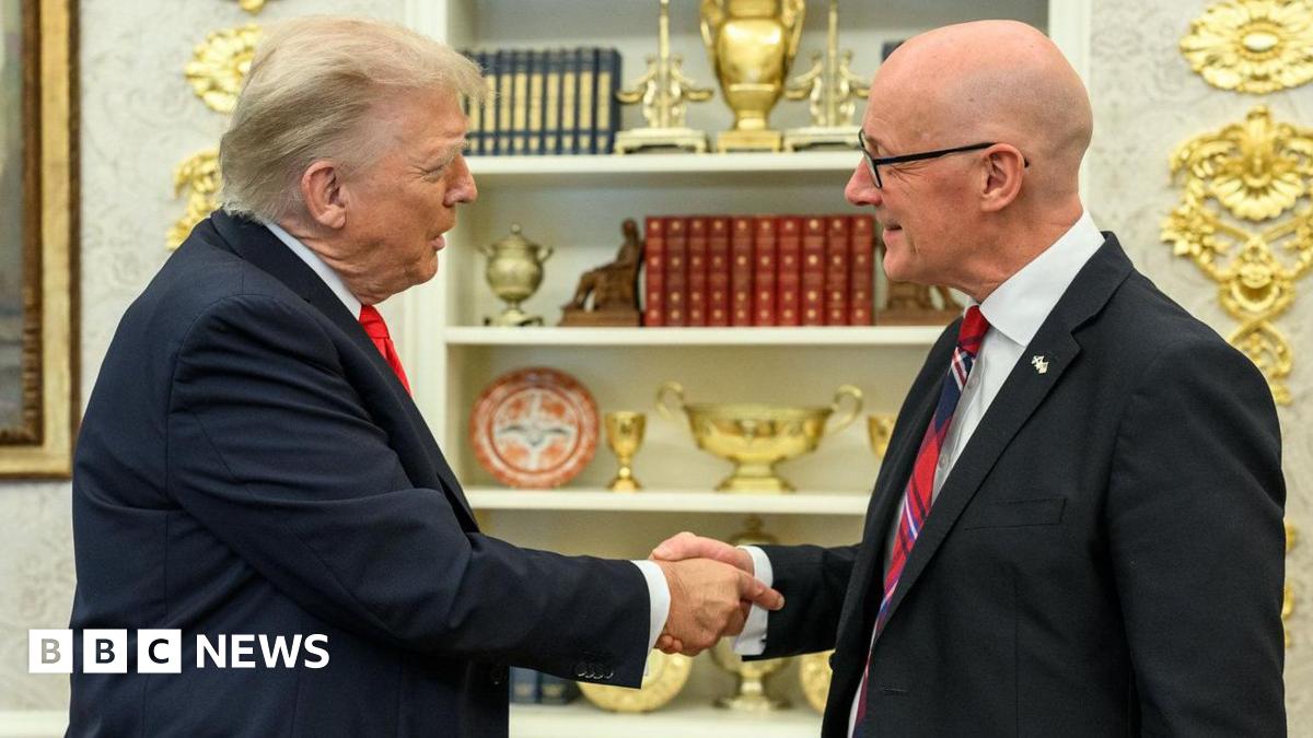 The blossoming relationship between Donald Trump and John Swinney - BBC ...