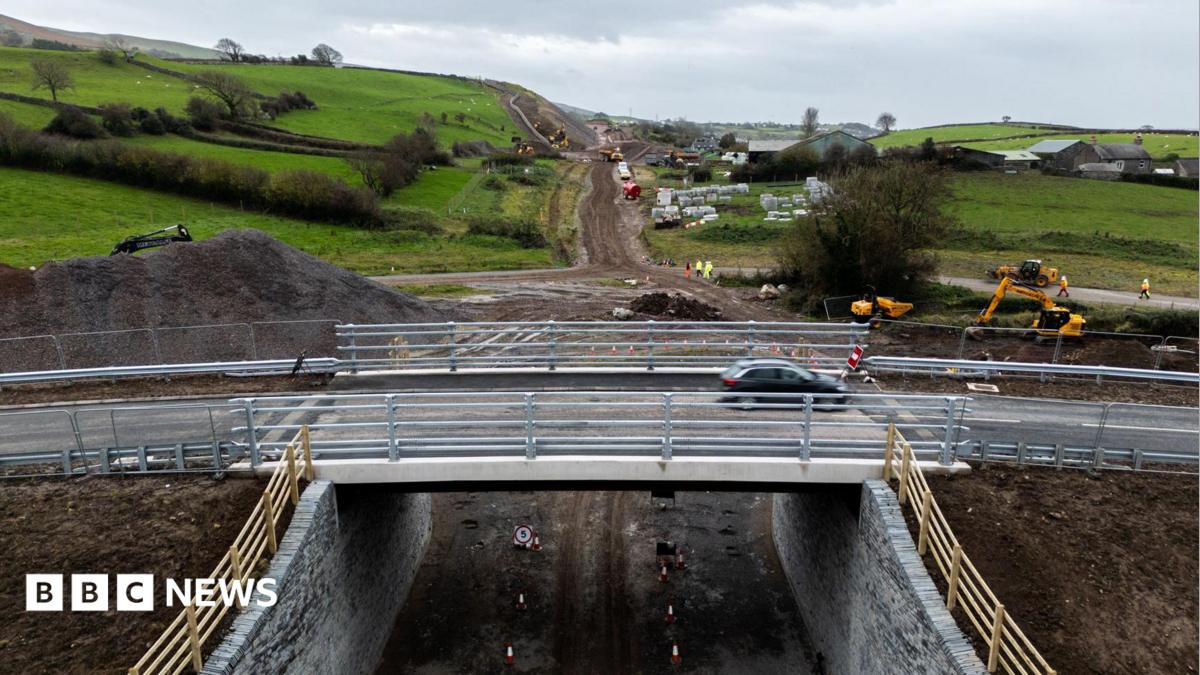 New Grizebeck A595 bridge completed - BBC News