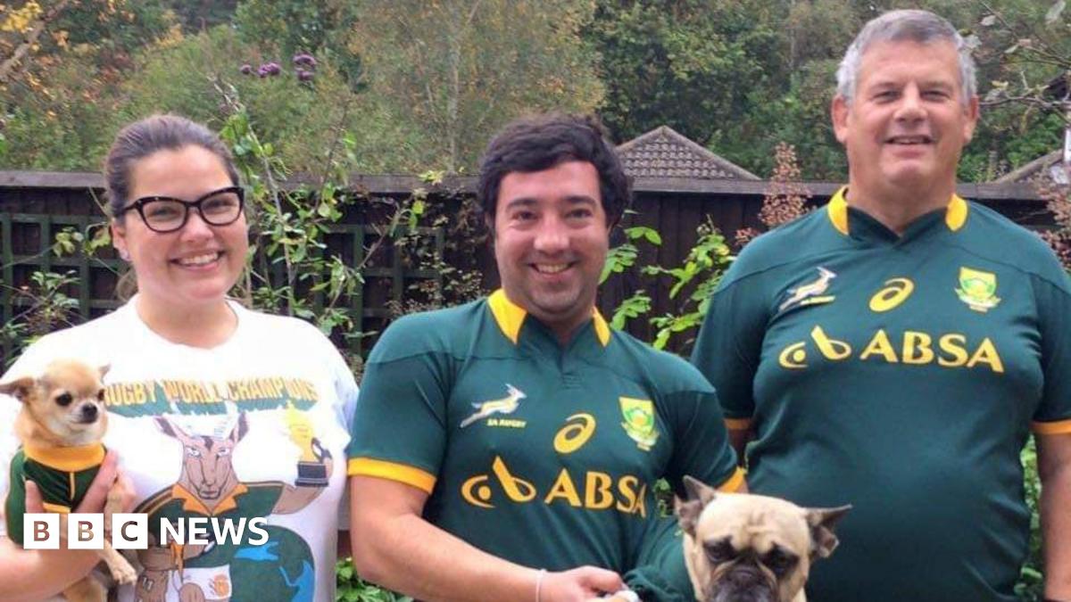 Pride for South Africans as Springboks arrive in Jersey - BBC News