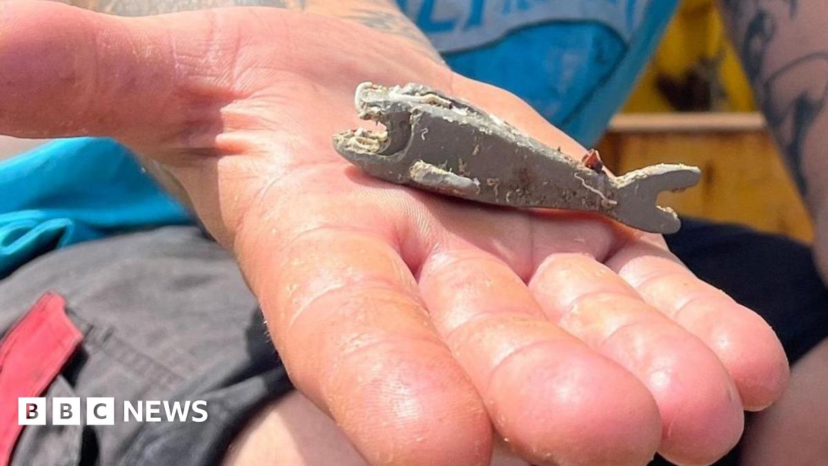 Plymouth fisherman lands first 'lost' Lego shark off Cornwall - BBC News